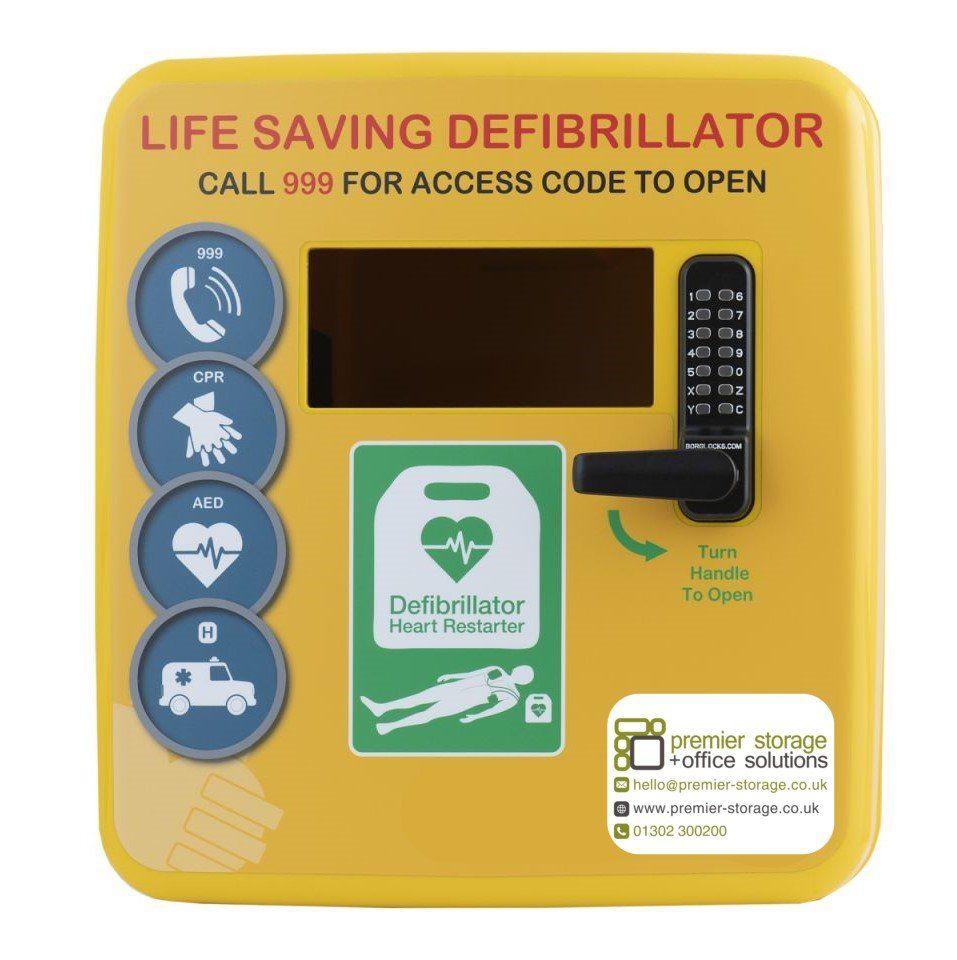 Premier Outdoor Defibrillator Cabinet with Keypad Lock, Heater, and LED ...
