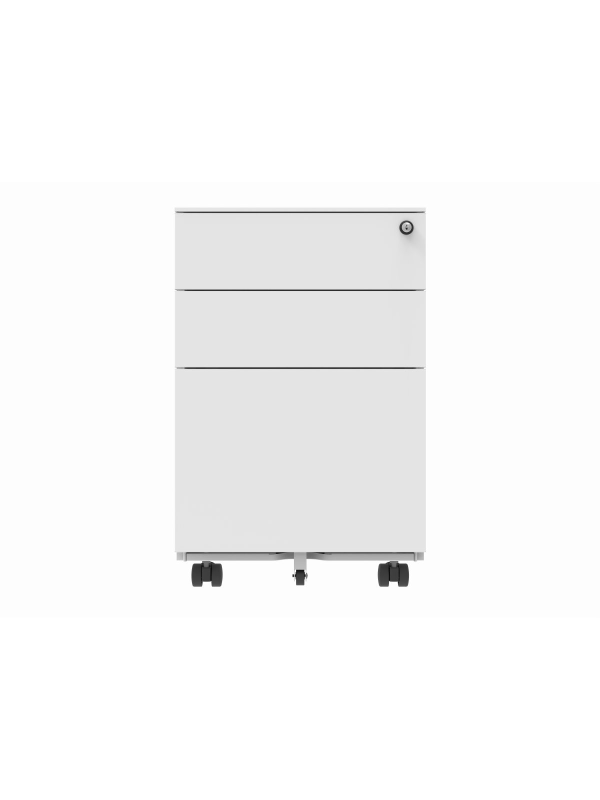 Steel Mobile Under Desk Office Storage Unit – 3 Drawer Lockable Cabinet