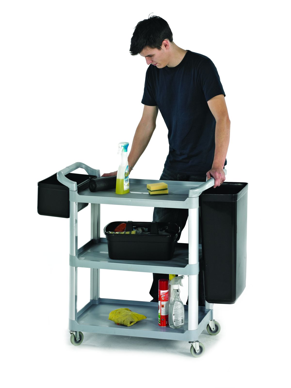 GPC 3 Shelf Hygiene Trolley