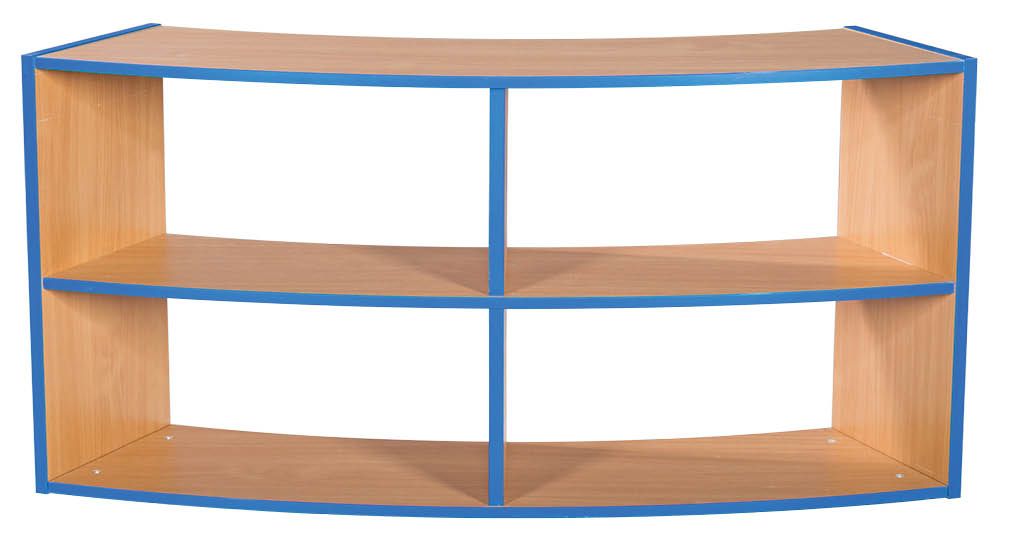 Willowbrook KubbyKurve Two-Tier Open Back Curved Bookcase – 700mm High ...