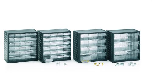 Treston Visible Contents Small Parts Storage Cabinets – Clear Drawer ...
