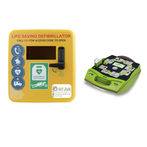 Zoll AED Plus Fully Automatic Defibrillator & Outdoor Cabinet Bundle