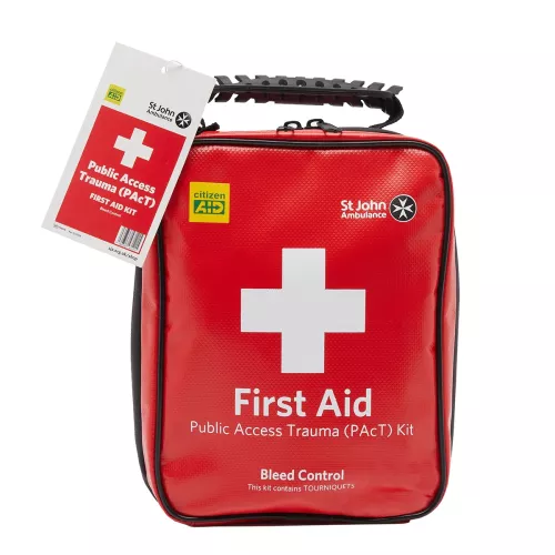 Public Access Trauma Kit – St John Ambulance PAcT with Tourniquet