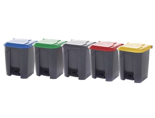 GPC 30L Non-Contact Pedal Bin with Coloured Lids