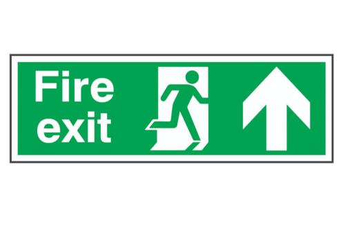 GPC Fire Exit - Up Sign – Pack of 10 for Workplace Safety