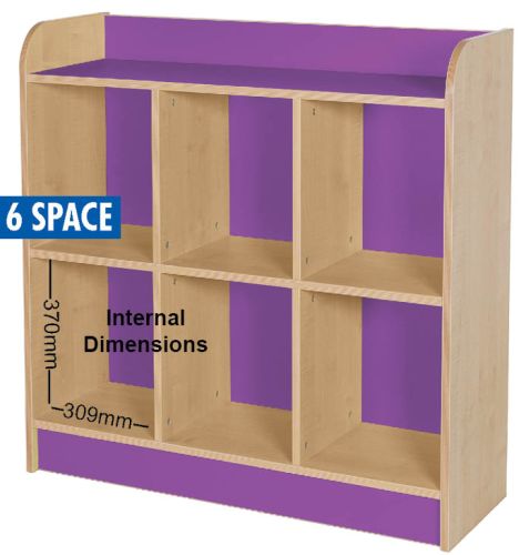 Willowbrook KubbyClass Triple Library Bookcase 1000mm High – 6 Space Cube