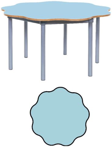 Willowbrook KubbyClass 9 Leaf Petal Classroom Table – Collaborative and Spacious Design