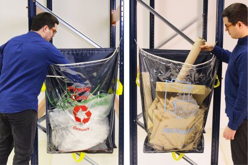 Clear Racksack Waste Sacks – Recycling Bins For Racking