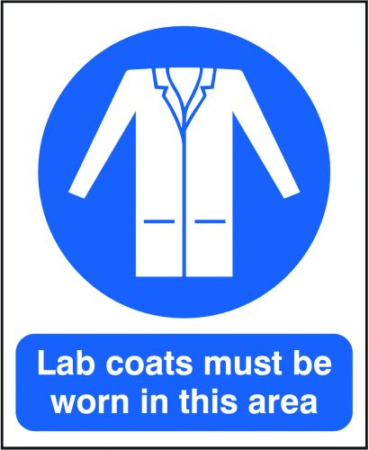GPC Lab Coats Must Be Worn in This Area Sign