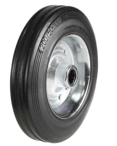GPC NSS Series - Black Solid Rubber Tyred Wheels with Metal Centres for ...