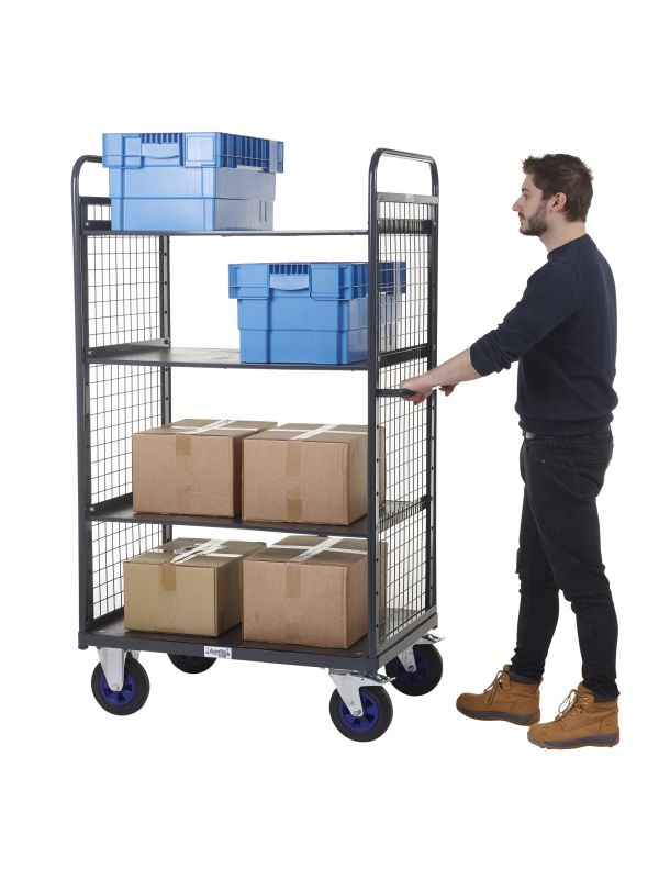 High-Capacity Distribution Trolleys with Adjustable Shelving
