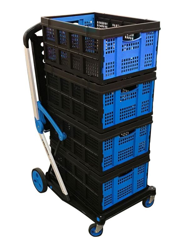 Proplaz Clever Folding Trolley with Folding Box – Compact