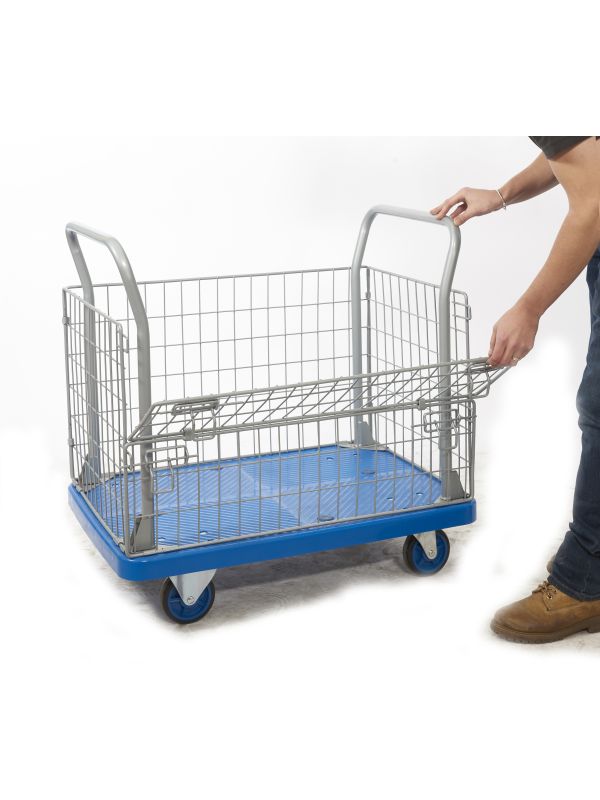 Proplaz Blue Plastic Platform Trolleys