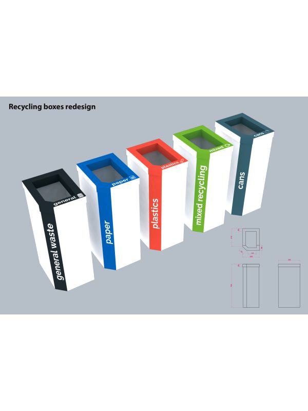 GPC Cardboard Recycling Bins - Set of 5 – Eco-Friendly and Efficient ...