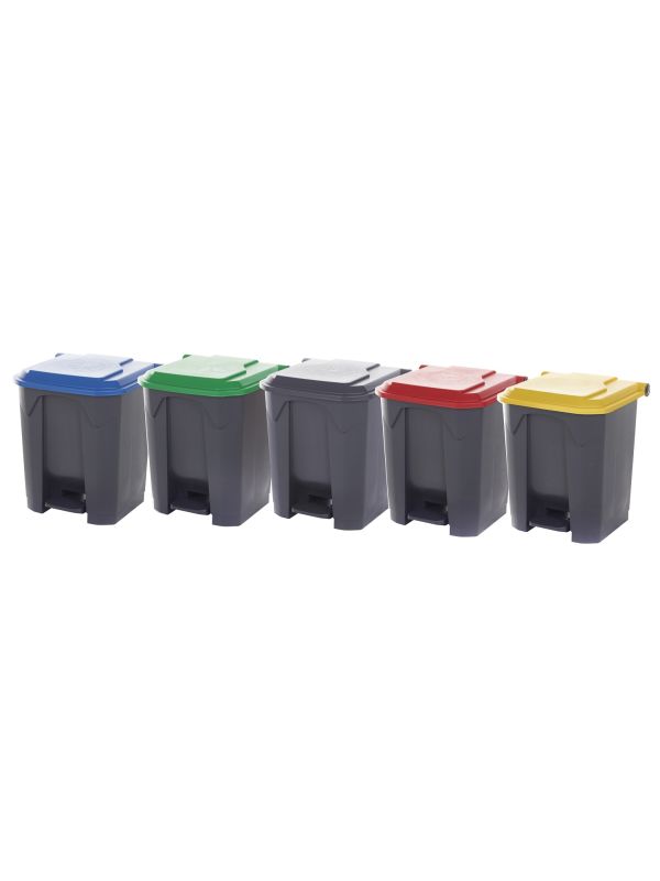 GPC 30L Non-Contact Pedal Bin with Coloured Lids