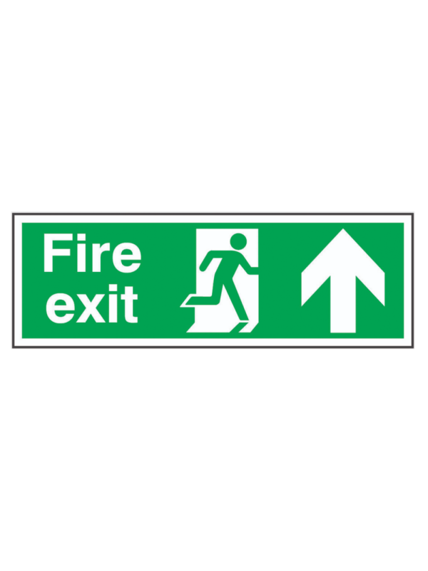 GPC Fire Exit - Up Sign – Pack of 10 for Workplace Safety