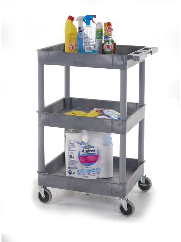 GPC Plastic Multi-Purpose Trolleys - Durable and Versatile 3-Shelf ...
