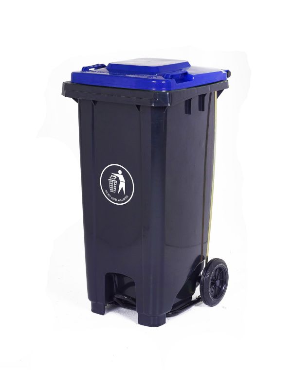 GPC Pedal Wheelie Bin - 120 Litres for Hands-Free Waste Disposal