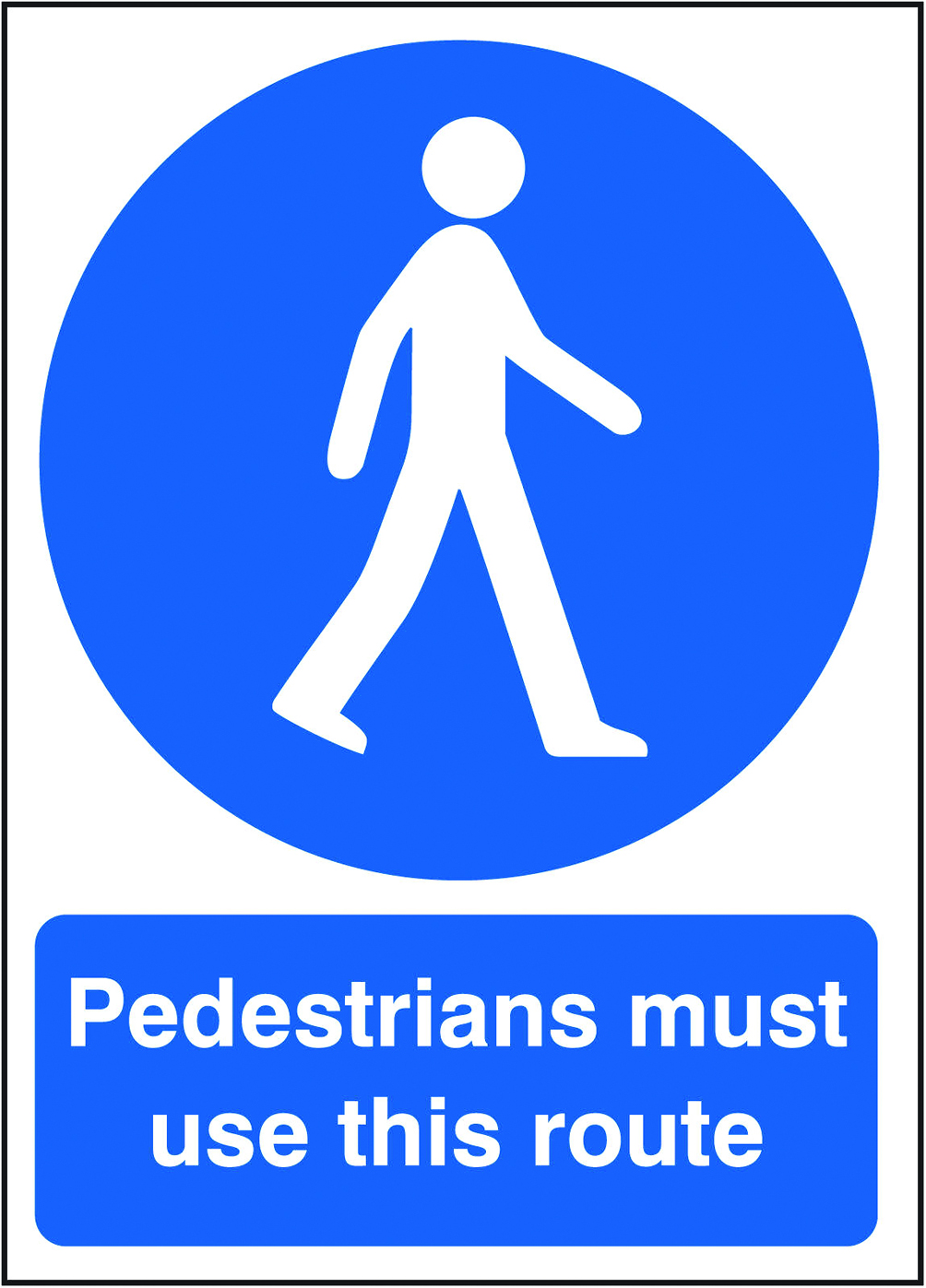 Pedestrian This Way Sign
