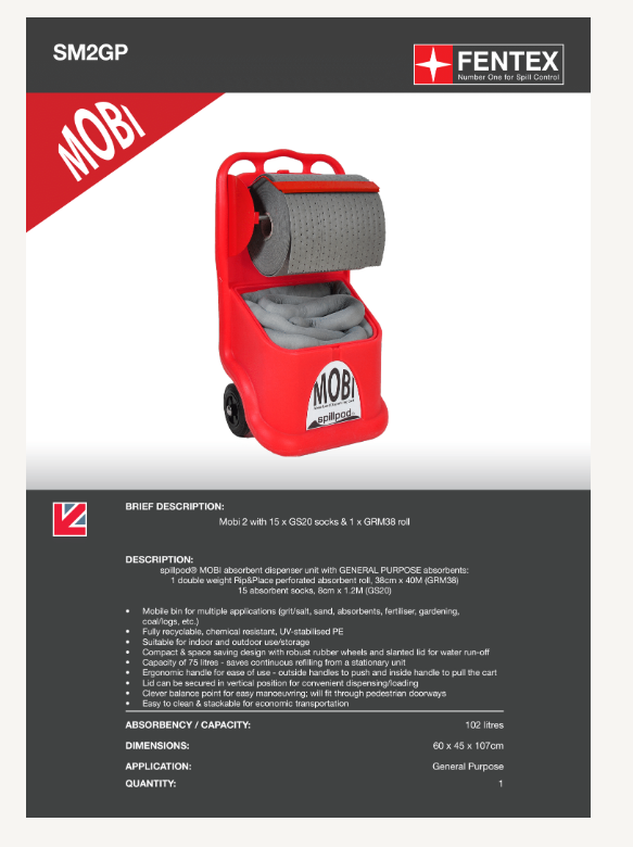 Fentex General Purpose Absorbents Dispenser