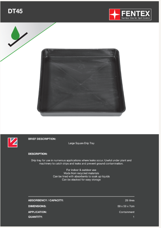 Large Square Drip Tray - Buy Now! | Premier Storage