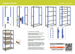 Anco Kanban Rack Bin Storage Shelving with Sloping Shelves & Picking Bins